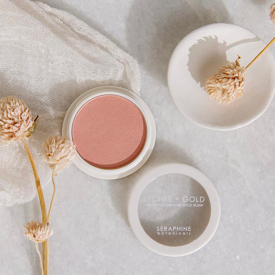 Lychee + Gold - Healthy Glow Rose-Gold Blush – Seraphine Botanicals